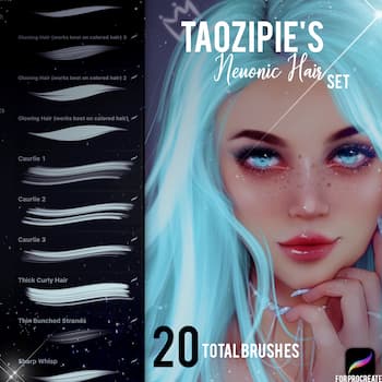 Puyou's Head Template - Procreate Brush Set | 头部模型 - procreate笔刷库