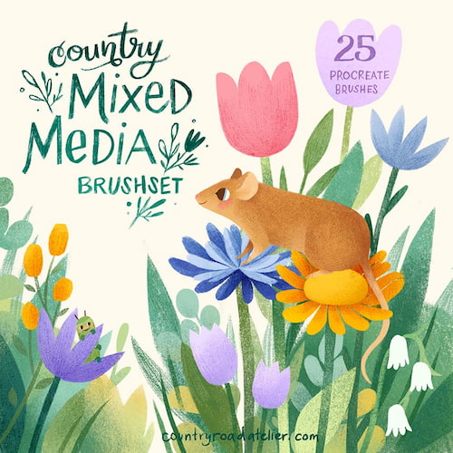 procreate笔刷库 - 入门绘画教程，全明星笔刷下载